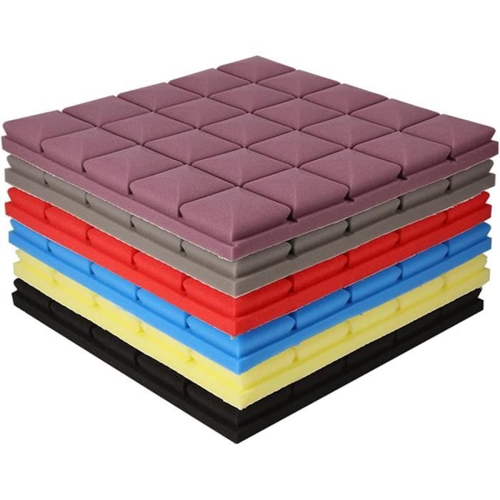 50x50x3cm Mousse Acoustique pour Studio Eponge Mousse Insonorisée ...