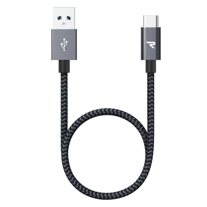 Cable USB C 20CM, Cable USB Type C Charge Rapide 3A QC 3.0, Cable ...