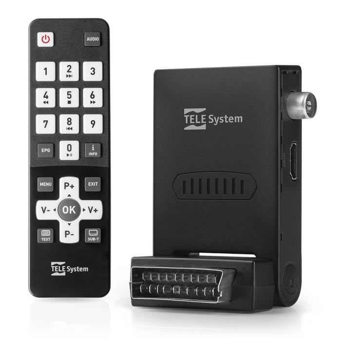Décodeur Mini - TELE SYSTEM - STEALTH - DVB-T - Autoscan - USB intégré ...