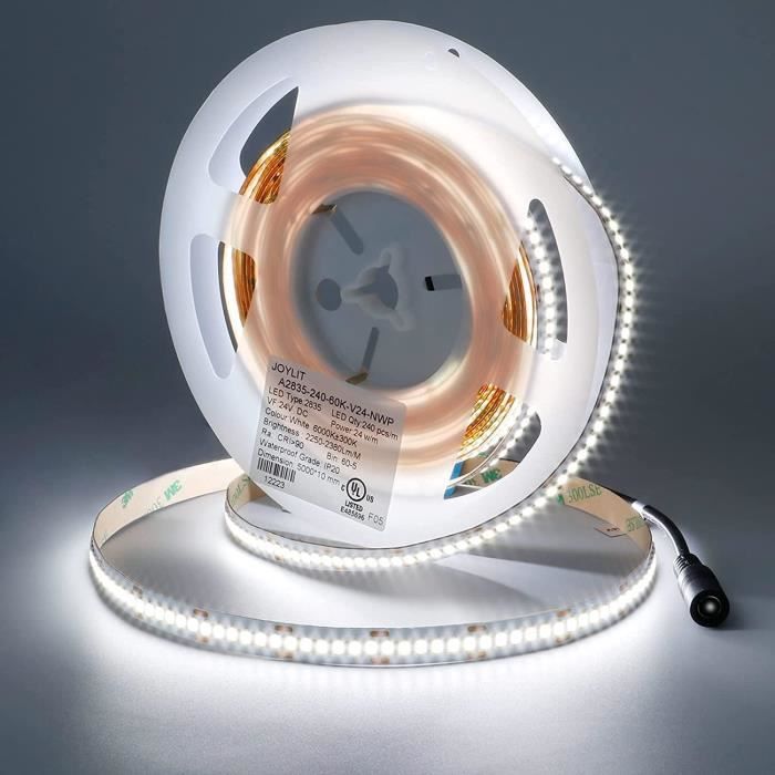 24V Ruban Led 5M Blanc Froid 2240Lm-M Dimmable Cri 92+ Intérieur, Ce Ul ...