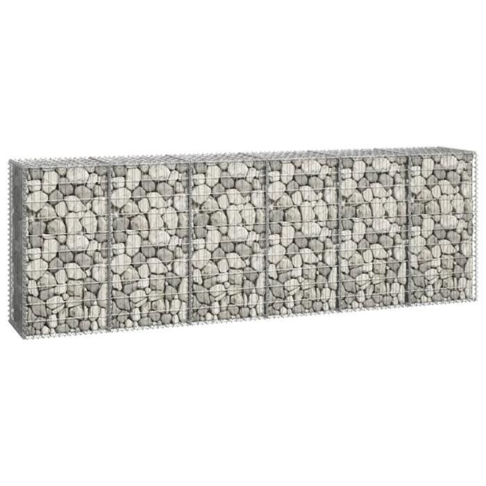 Mur en gabion rectangulaire en acier galvanisé 300 x 50 x 100 cm ...