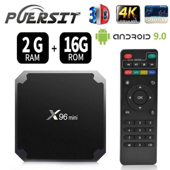 PUERSIT X96 mini TV BOX 2GO + 16GO Android 90 Multi-Core 64bit Cortex-A53 GPU Mali-4504KHD ...
