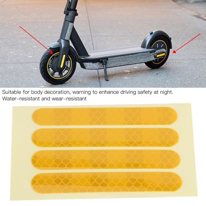 JAR Autocollant réfléchissant pour roue arrière trottinette électrique ...