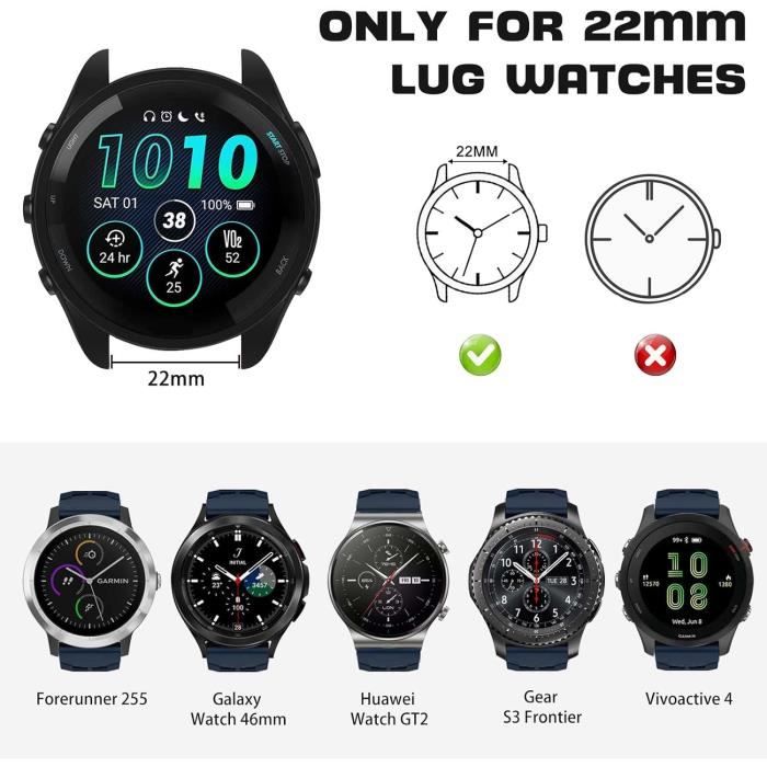 Bracelet Sport en Silicone - SANAG - A1018 - Compatible Garmin ...