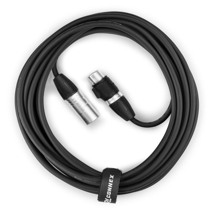 PD Connex CX109-6 Câble DMX Mâle/Femelle Étanche IP65 XLR 5 Broches 6m ...