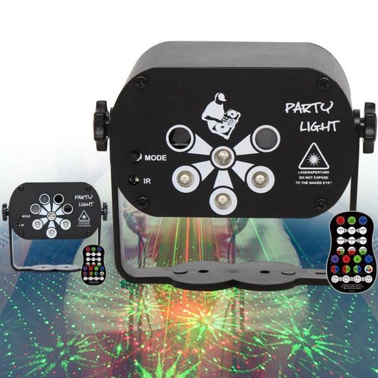 LED Laser Stage Light 3 in1 RGB 120 Pattern DJ Projector Party Stage ...