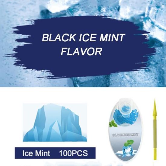 Menthe glacée noire-Boîte de capsules de cigarettes, boîte de perles ...