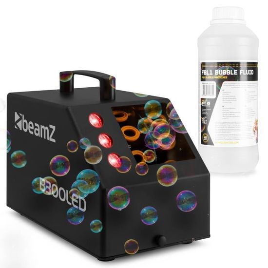 BeamZ B300LED Pack Machine à Bulles Enfant/Mariage/Soirée avec 1L de ...