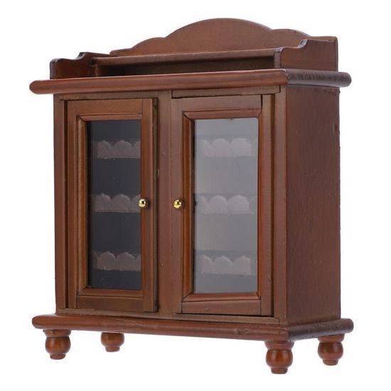 Armoire de maison de poupée en bois - DRFEIFY - Modèle classique élégant - Bricolage meuble ...