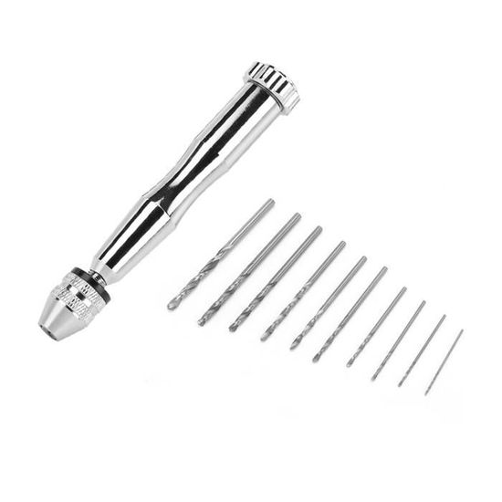 MAD Micro mini foret à main et 10pcs forets hélicoïdaux 0.8-3.0mm ...