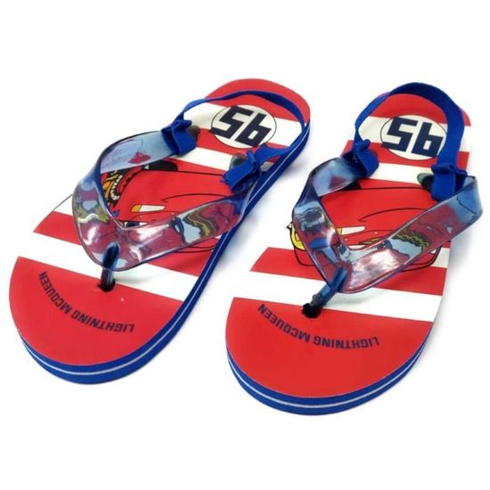 Tongs enfant Disney Cars Rouge - Élastique - Taille 24/25 - Cdiscount Sport