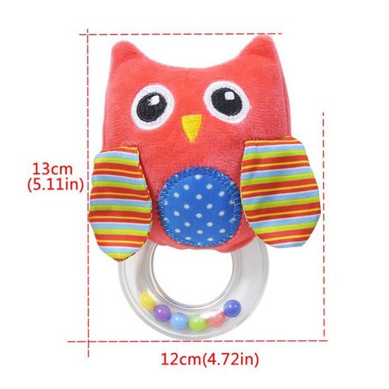 HOCHET,owl--Hochet en peluche pour bébé de 0 à 12 mois, Animal de ...