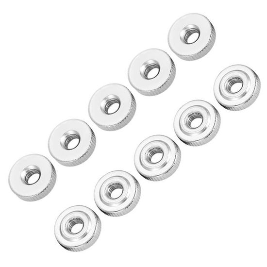 Zerone écrou moleté en acier au carbone 10 pièces GB807 M4 M5 M6 M8 M10 ...