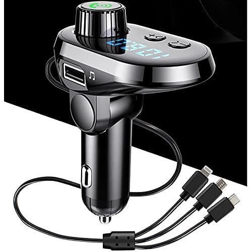 Transmetteur FM Bluetooth pour voiture avec lecteur MP3 mains libres ...