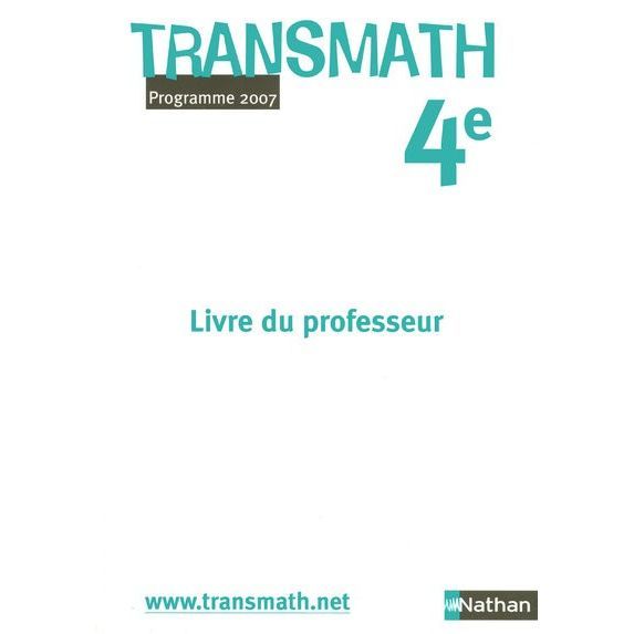 Transmath 4e - Cdiscount Librairie