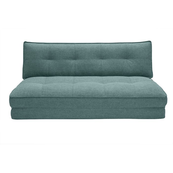 Miliboo - Chauffeuse 2 places convertible en tissu vert de gris SALLY ...