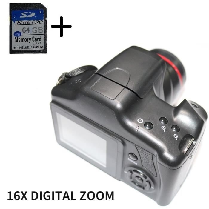 Caméra avec 64 Go - Caméra Vidéo Professionnelle Full Hd 1080p, Zoom ...