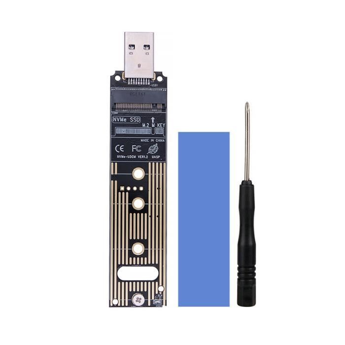 Interface de type A - Adaptateur M2 SSD NVMe boîtier M.2 vers USB3.1 ...