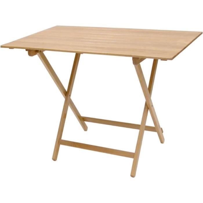 Table basse pliante pliante en bois naturel 100 x 60 cm en hêtre avec ...