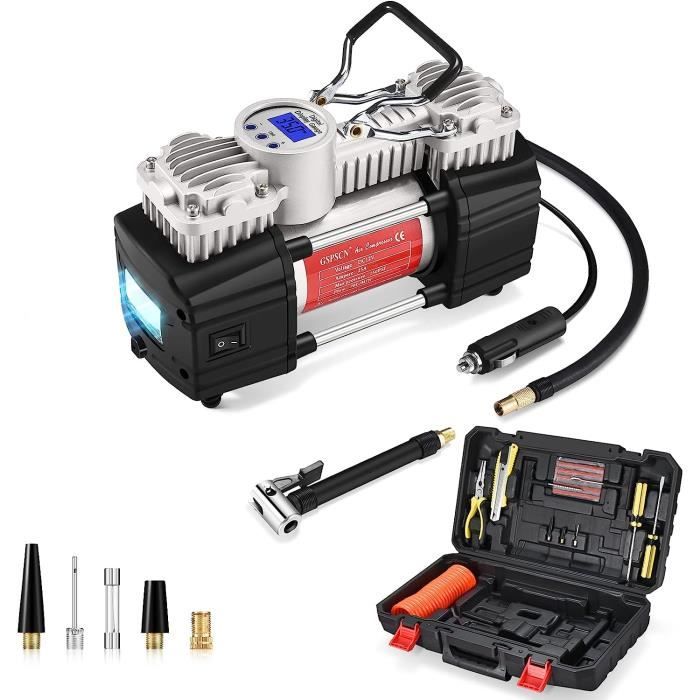 Compresseur d'air Portatif Heavy Duty Gonfleur Pneus Voiture numérique ...