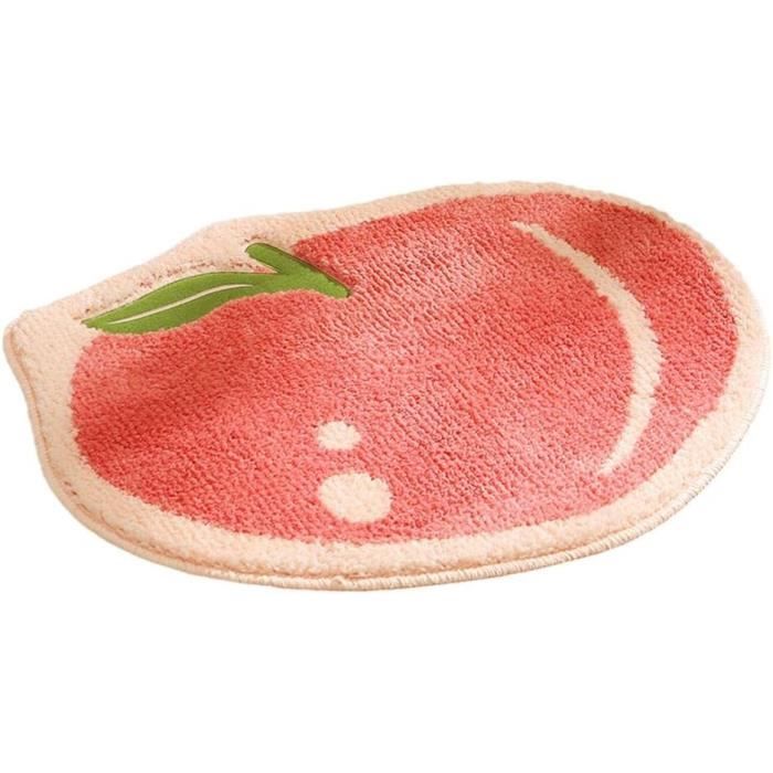 Plancher De Salle De Bain Tapis De Fruits Flocage Pêche Citron Chambre Forme Pied Entrée Fraise ...