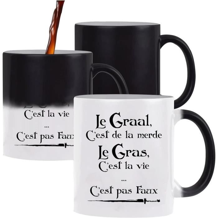 Mug Magique Référence Kaamelott Gras Graal Karadoc | Tasse Qui Change De Couleur Avec La Chaleur ...