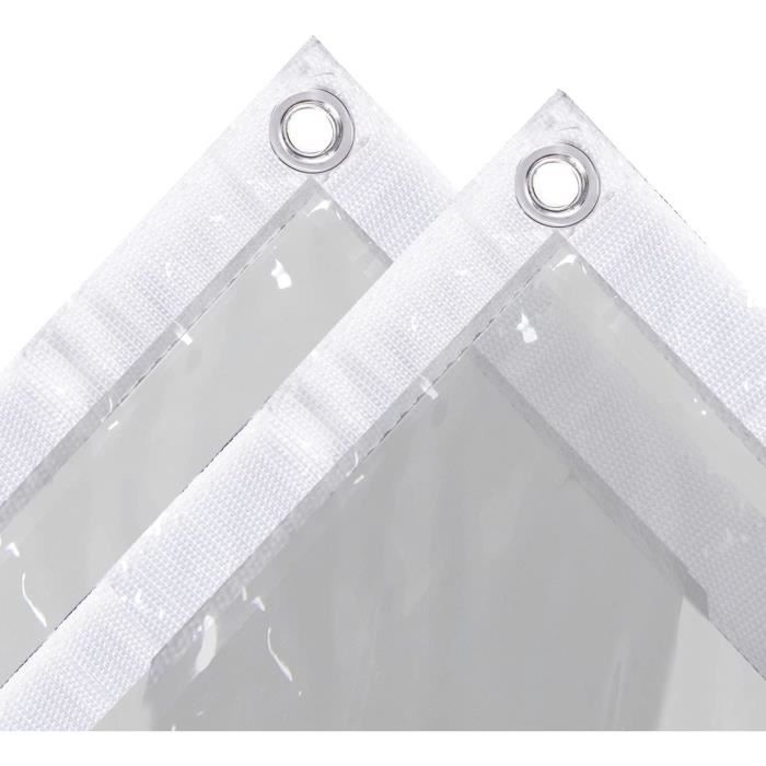 4x5m Bâche Transparente avec Œillets, 420g-m² PVC Bache Transparente ...