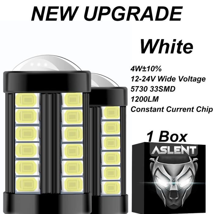 33SMD PLUS Blanc - Lampe de Signalisation LED, 2 Pièces, 3157 P27-7W, T20 7443 W21-5W 7440 W21W ...