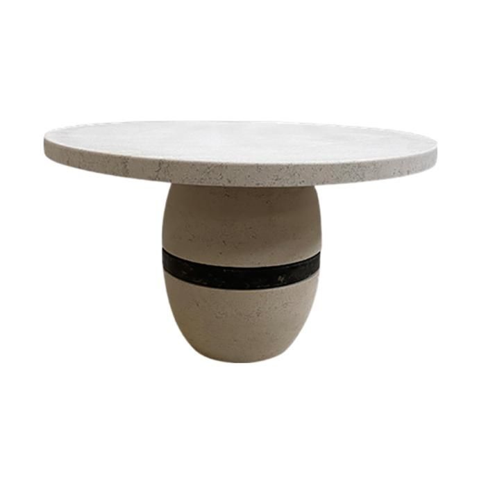 Table Basse en pierre - Etretat - 65 x 65 x 40 - Charmot Clair Adouci ...