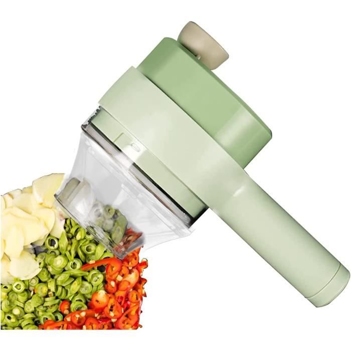 Ensemble de Coupe-légumes électrique Portable 4 en 1, Hachoir à légumes ...