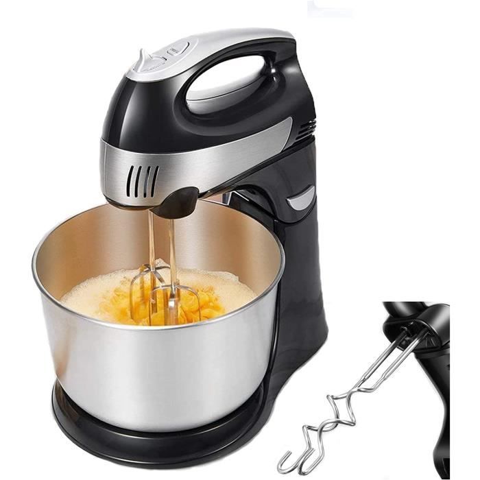 Batteur Electrique de Cuisine avec Bol Rotatif, 5 Vitesses + Turbo ...