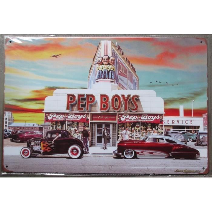 Plaque pep boys diner hot rod et kustom affiche tole metal - Cdiscount ...
