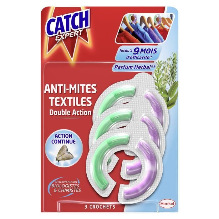 Anti-Mites textiles Double Action x3 crochets - Cdiscount Au quotidien