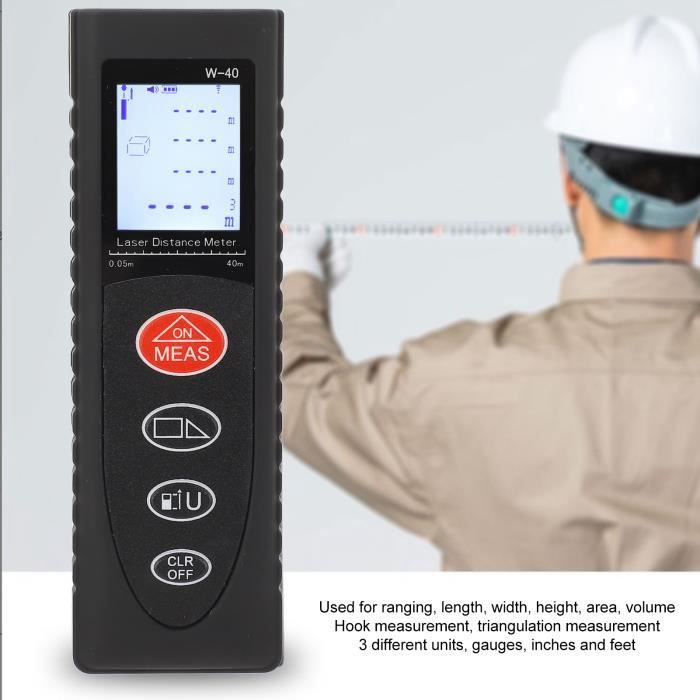 SAL télémètre laser 40 mètres Télémètre laser Mesure de Distance Laser ...