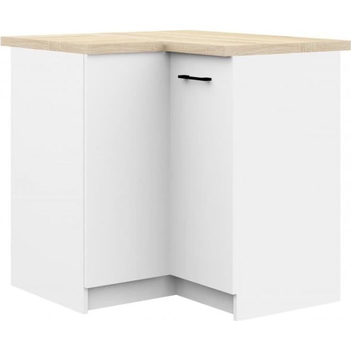 Meuble bas d'angle cuisine - Cdiscount Maison