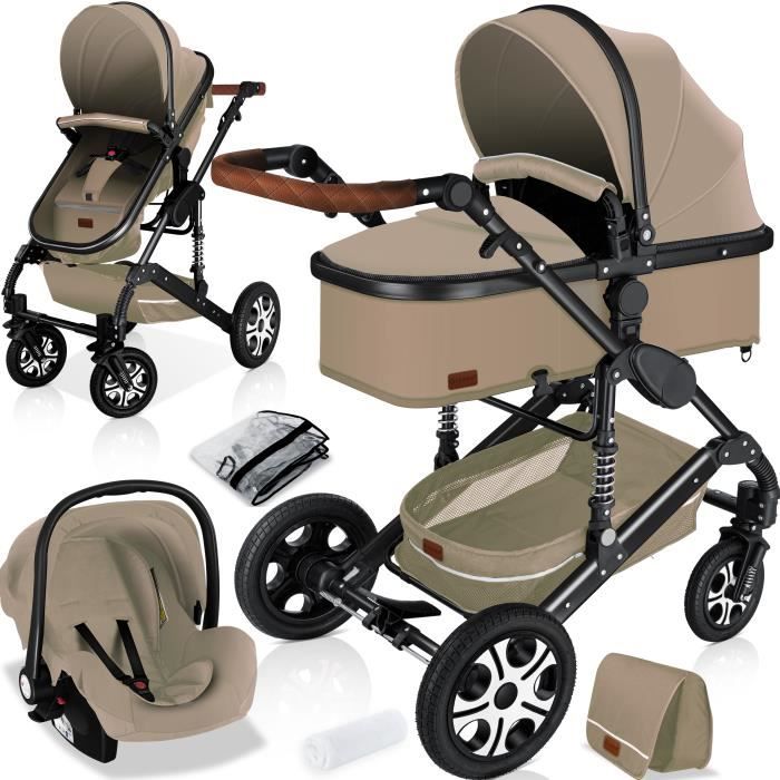 KESSER® 3en1 poussette combinée trio landau complet avec baignoire bébé ...