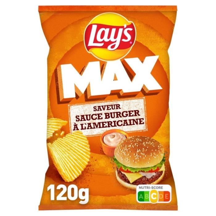 LAY'S - Max Sauce Burger 120G - Lot De 4 - Cdiscount Au quotidien