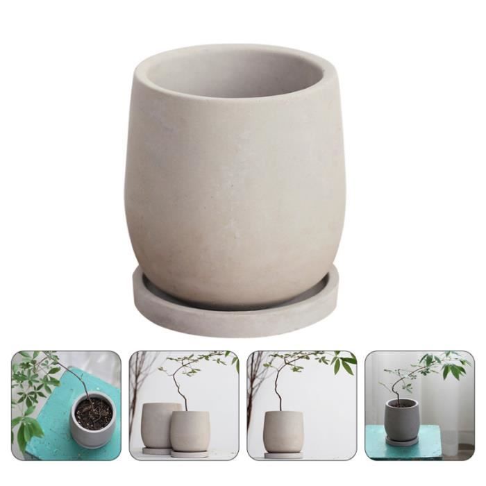 Pot de Fleur en Ciment - PIXNOR - Hexagonal - Gris - Bois - Cdiscount ...