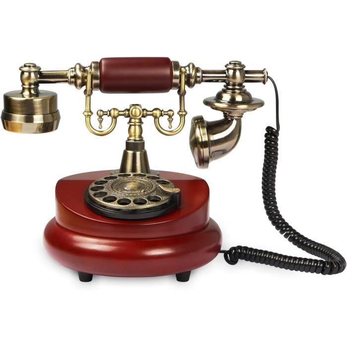 Téléphone Rotatif Antique, Téléphone Fixe Rétro, Téléphone Fixe De ...