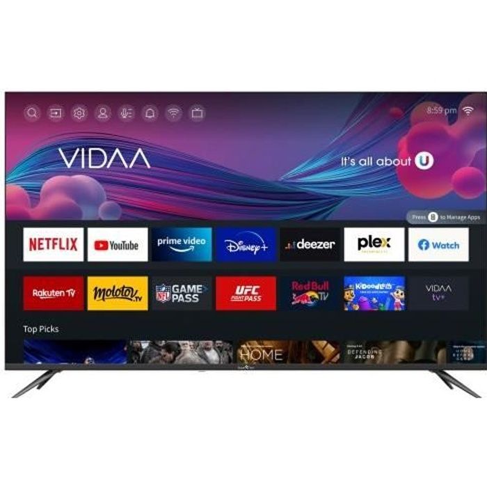 Smart Tech TV Vidaa - TV LED UHD 4K - 55" (139cm) - 3xHDMI - 2xUSB ...