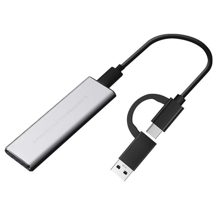 BoîTier SSD M.2 NVME SATA BoîTier de Disque Dur à Double Protocole SATA ...