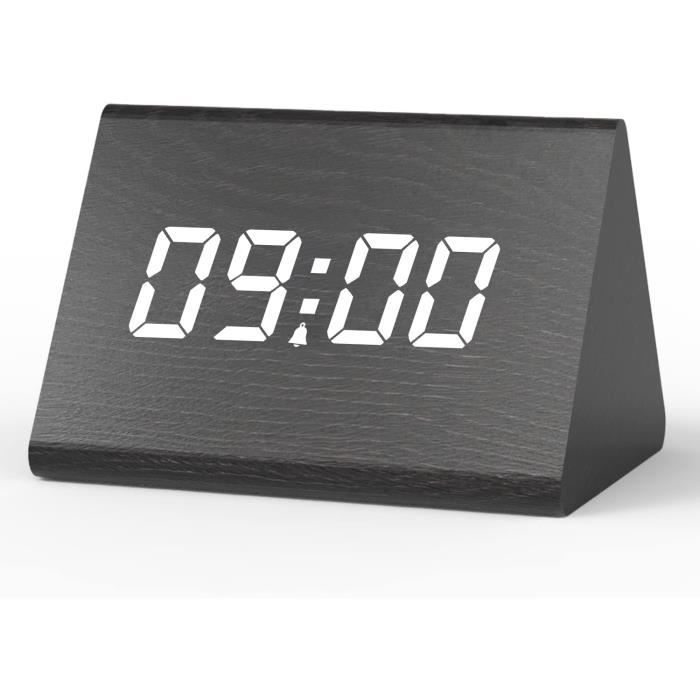 Réveil Numérique, Réveil Matin Led Horloge Digitale Avec 3 Alarmes ...