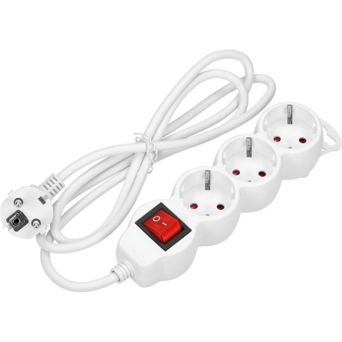 Multiprise Electrique Avec Interrupteur Et Sécurité Enfant 2300W 10A ...