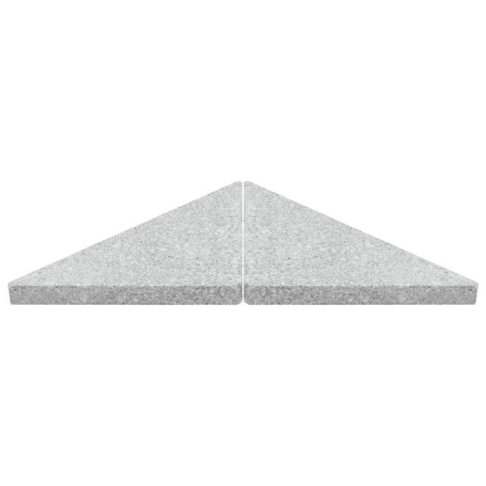 Plaques de poids de parasol 4 pcs Triangulaire Granit Gris 60kg 276269 ...
