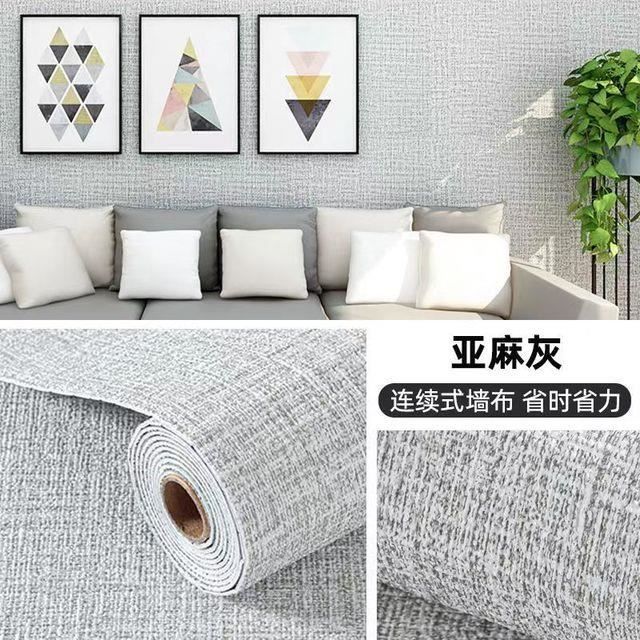 Autocollant mural,Flax grey-50CMX1M--Papier peint auto adhésif épais 3d, autocollant imperméable ...