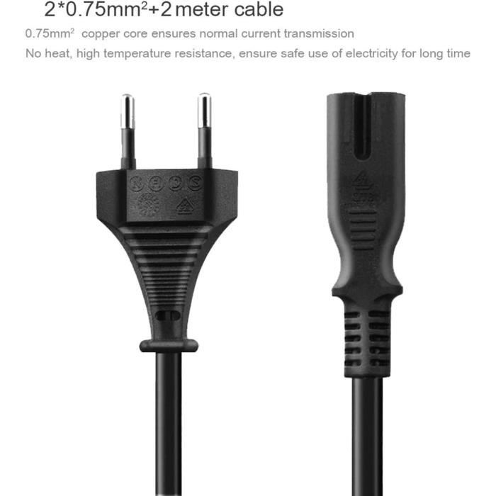 RADIO CD DTK Cable Alimentation Euro2 MetersCEE 716 Schuko vers IEC C7 ...
