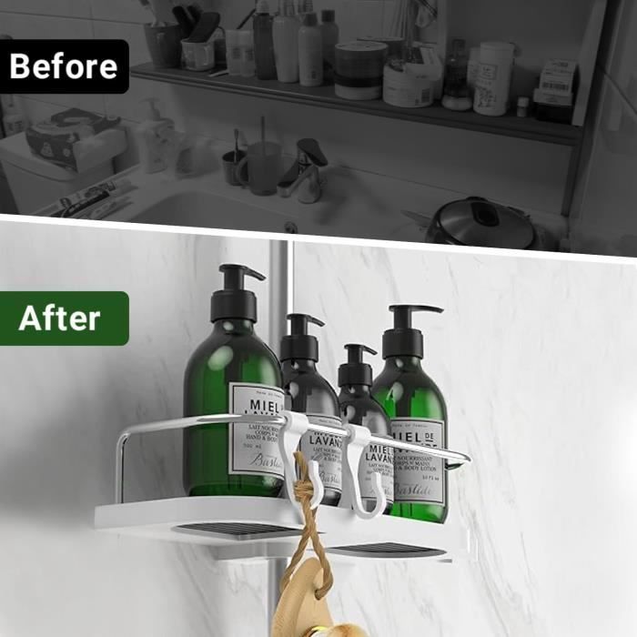 Hawsam Sans Perçage Étagère De Douche Pour Rail De Douche - Support D ...