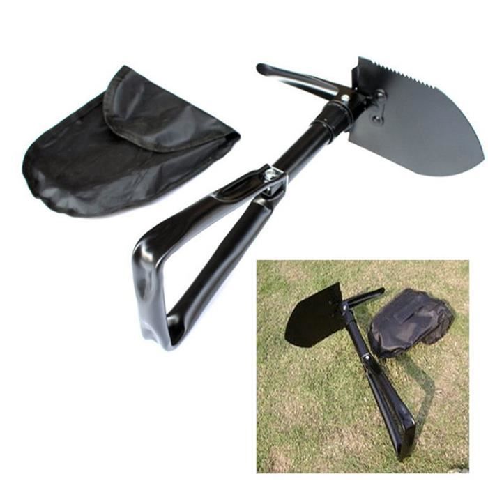 Pelle pliante militaire VGEBY - Noir - Acier à haute teneur en carbone ...