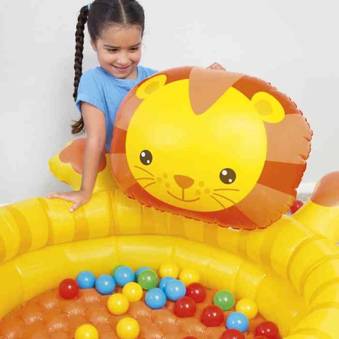Piscine à balles gonflable BESTWAY Ball Pit Lion 111x98x61 cm - 50 ...