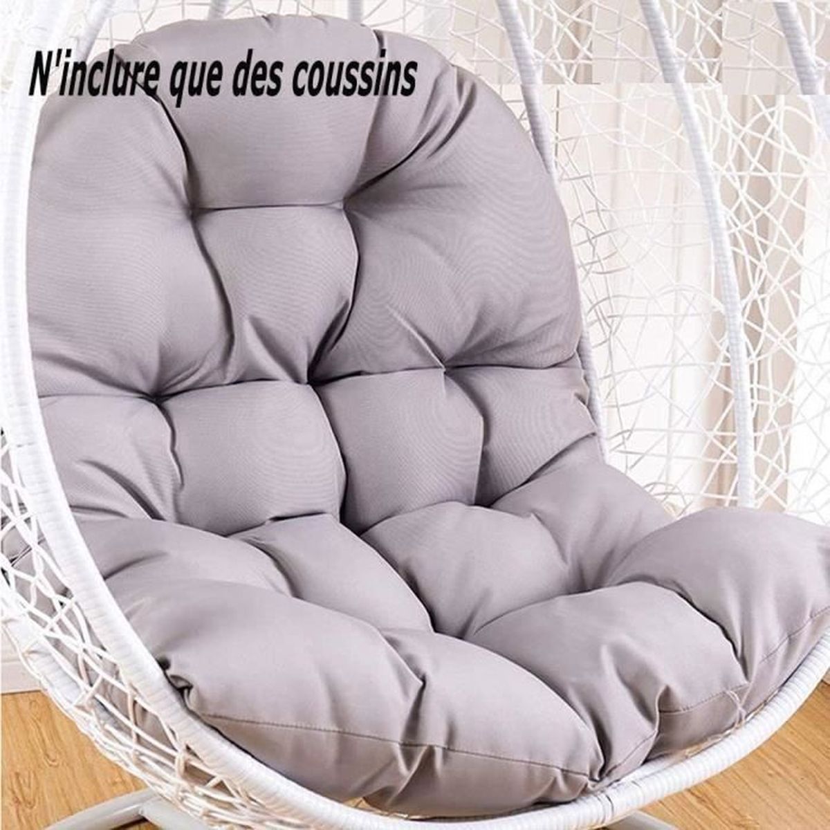 Coussin pour Fauteuil Suspendu Oeuf avec Oreiller Lavable Coussin de ...
